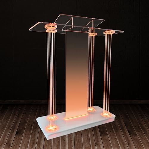 Church Pulpit with Wheels,Church Podium with Led Light,Acrylic Podium ...