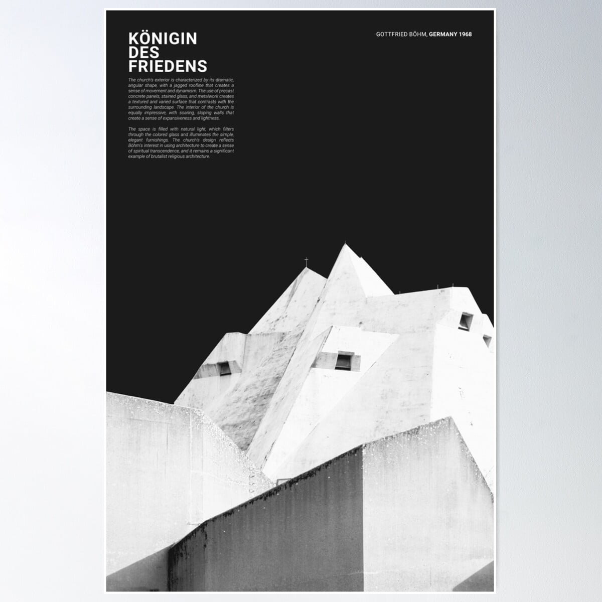 Church "Queen Of Peace", Gottfried Böhm - Brutalism Architecture ...