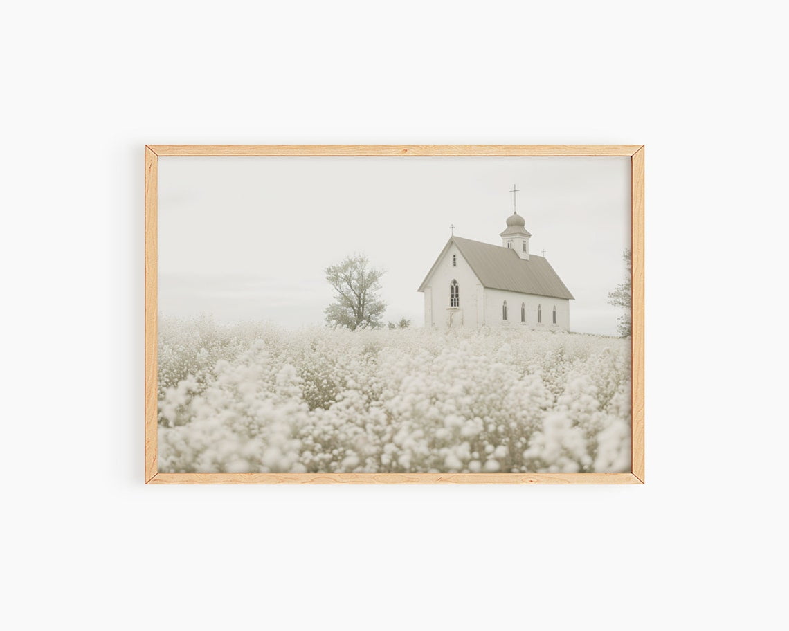 Church In Spring Wall Art, Printable Wall Art, Easter Printable Wall ...