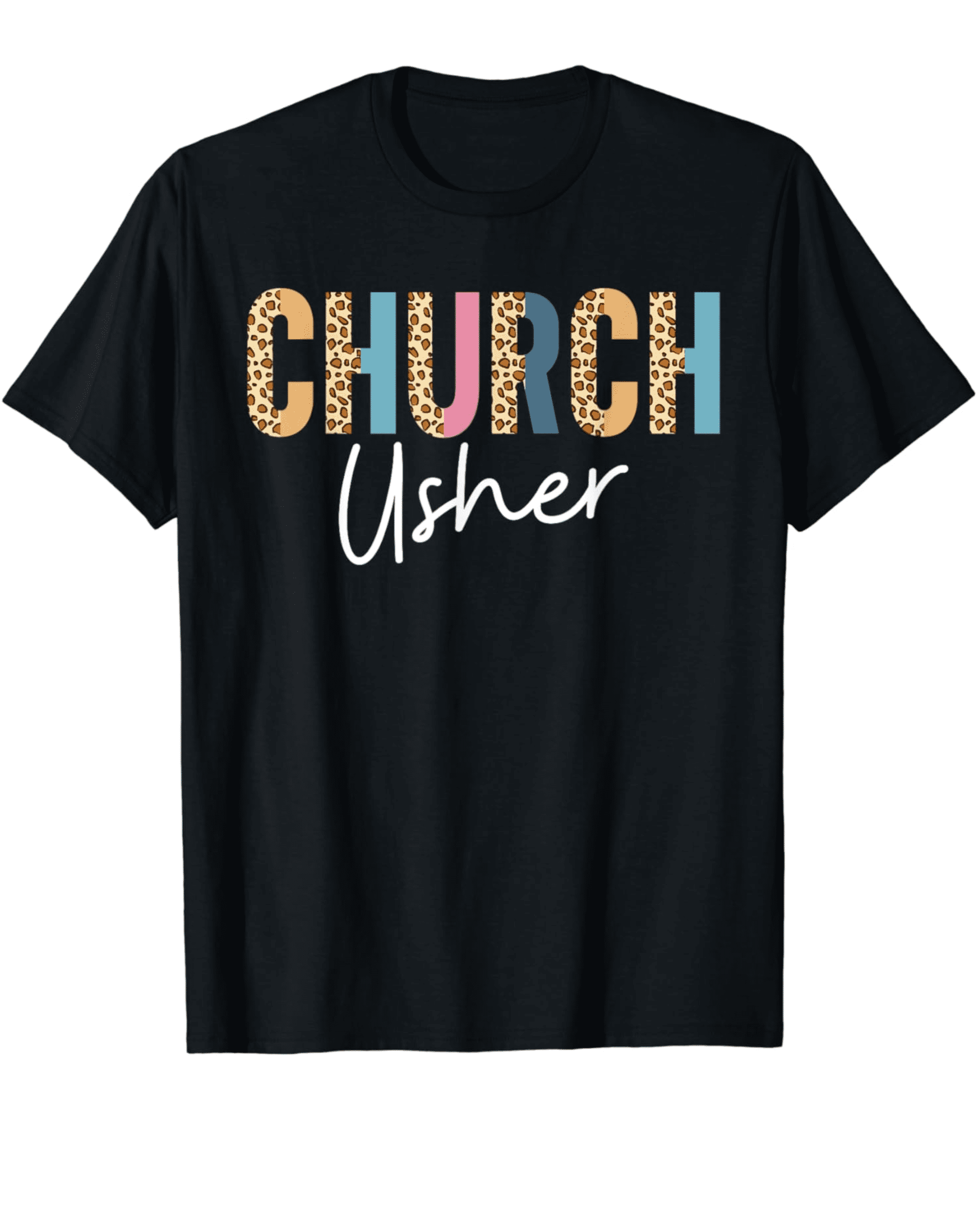 Church Usher Christian Bible Verse Leopard Pattern T-Shirt - Walmart.com
