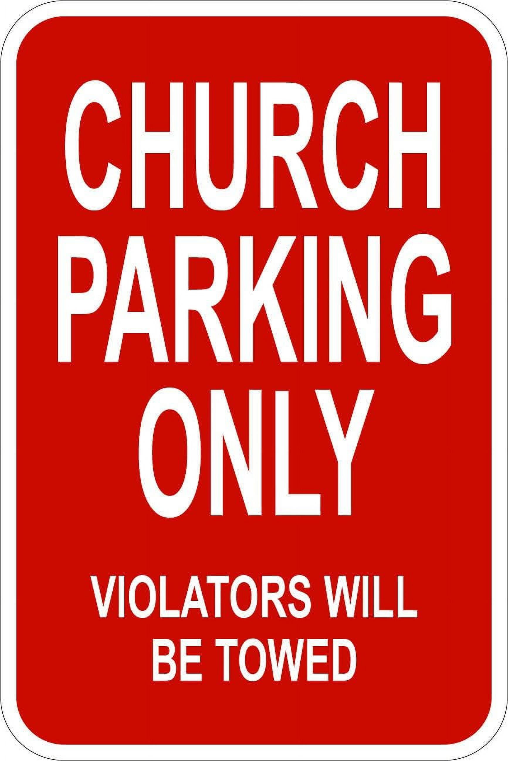 Church Visitor Parking Sign - 12 X 18 with 3M High-Intensity Prismatic ...