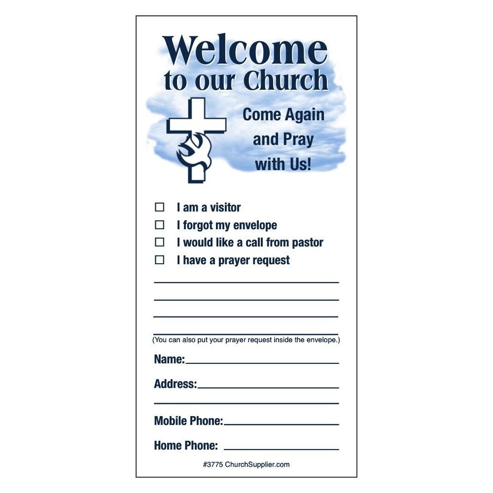 Church Visitor Prayer Request Envelopes Box of 500 - Walmart.com