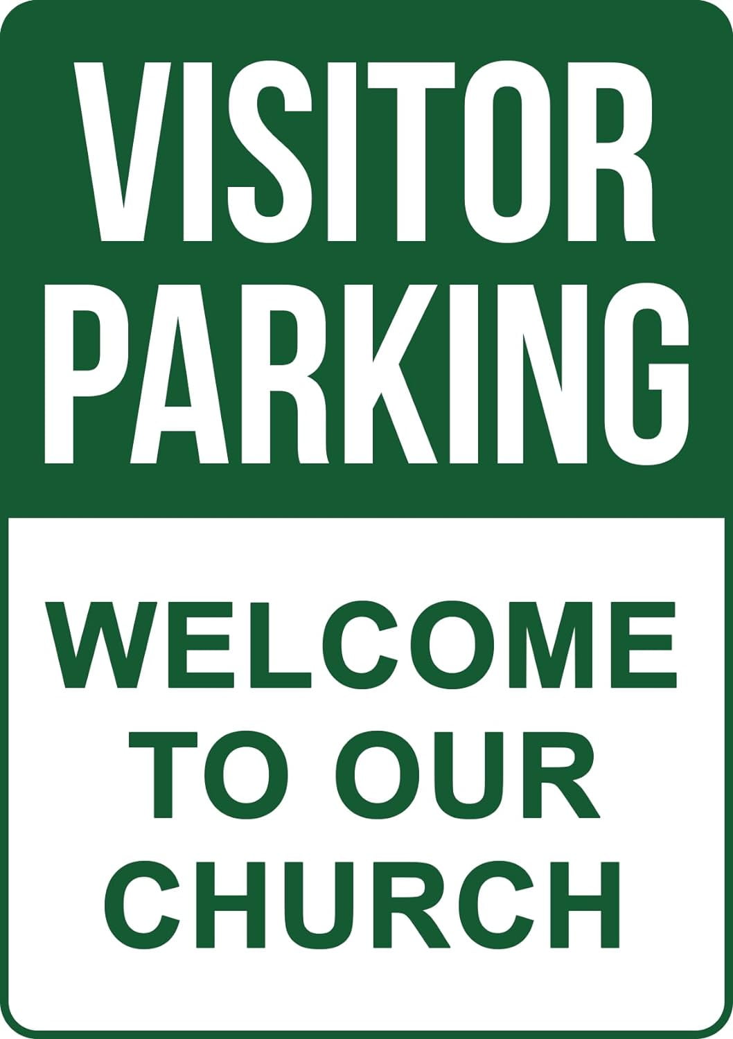 Church Visitor Welcome Sign Portrait Venue Signs Metal Sign Danger ...