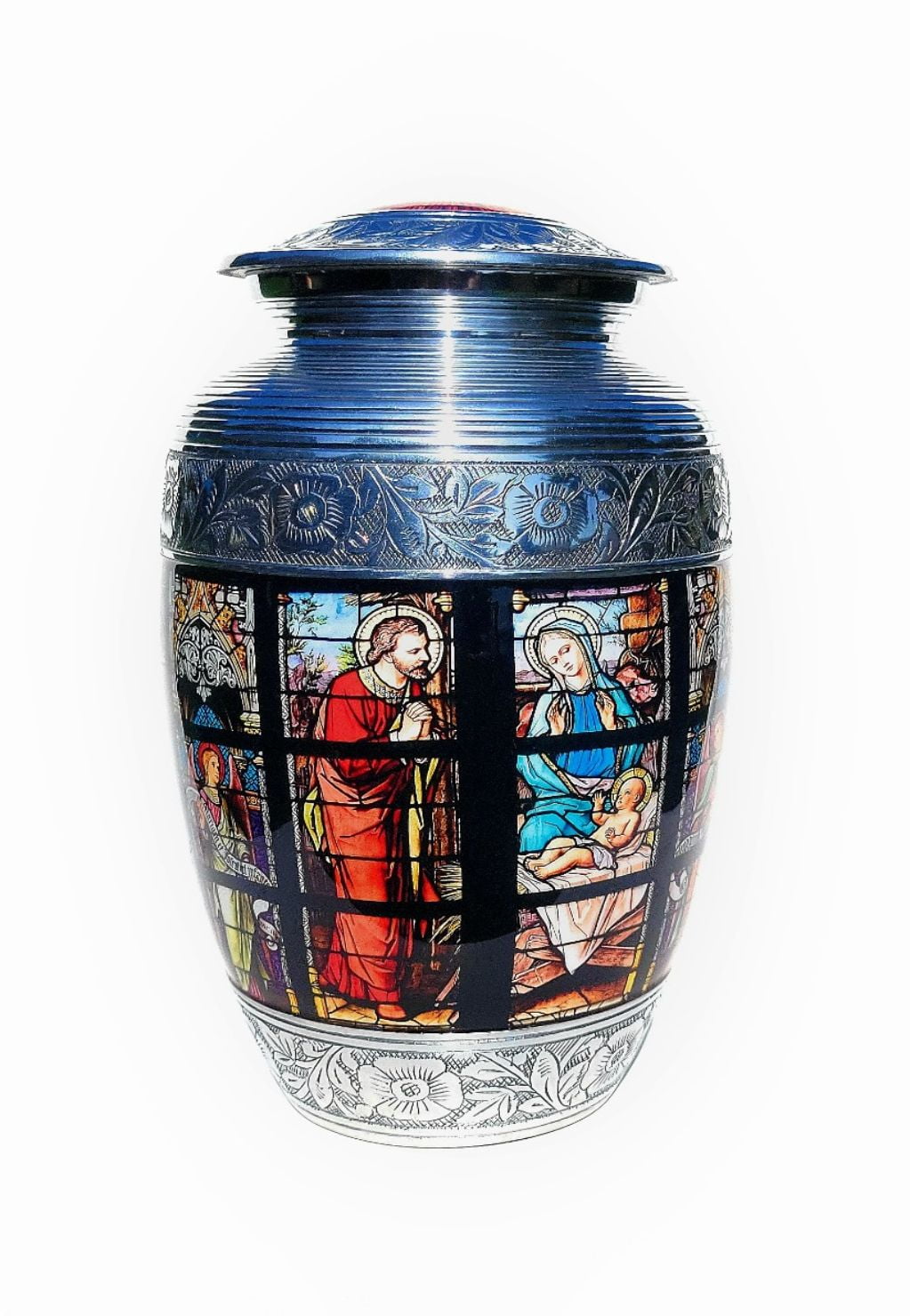 Large Metal Cremation Urn Silver - Walmart.com