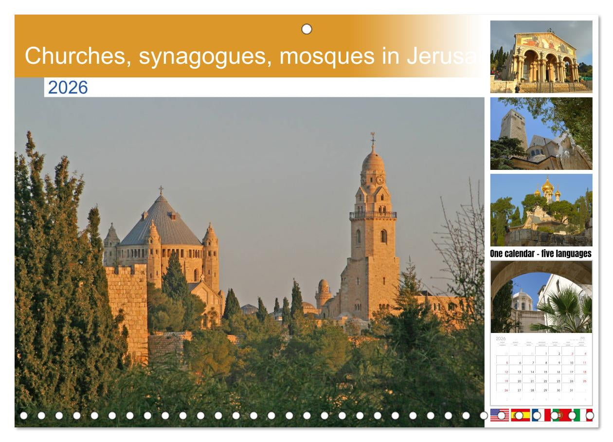 Churches, synagogues, mosques in Jerusalem (Monthly Wall Calendar 2026 ...