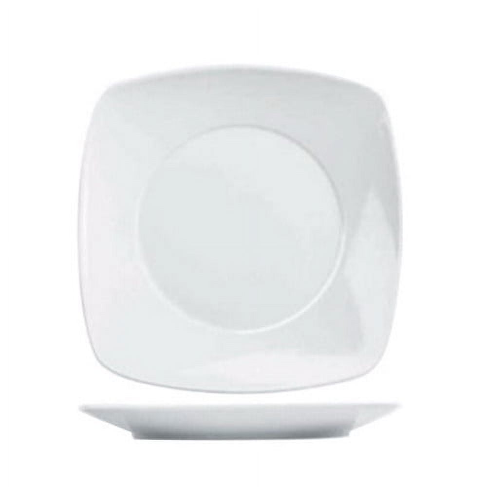 Churchill Porcelain Square Large Plate White, 11.8125" Length x 11.8125 ...