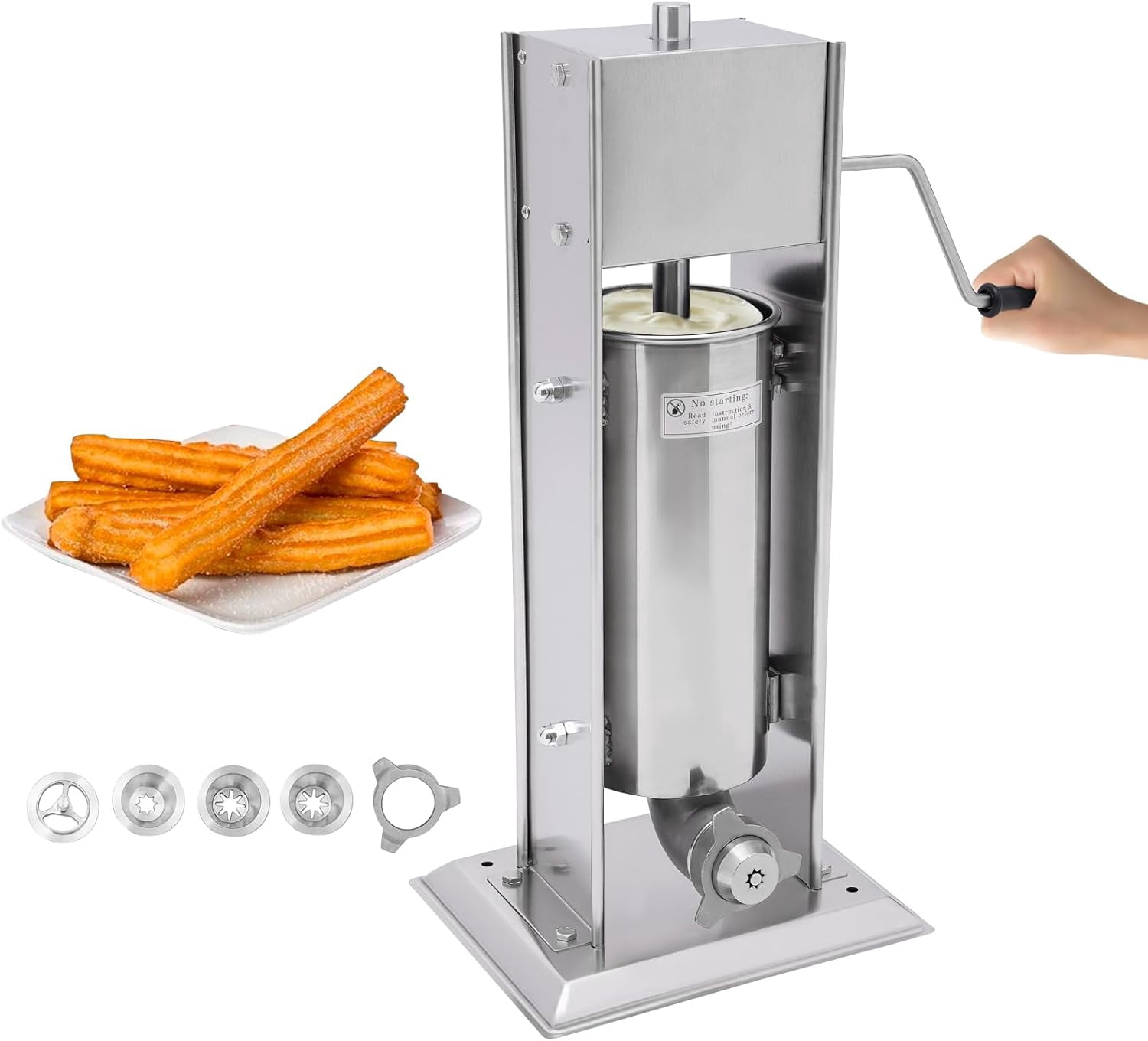 Churro Maker Kit, 5L Stainless Steel Churro Machine Manual Churros ...