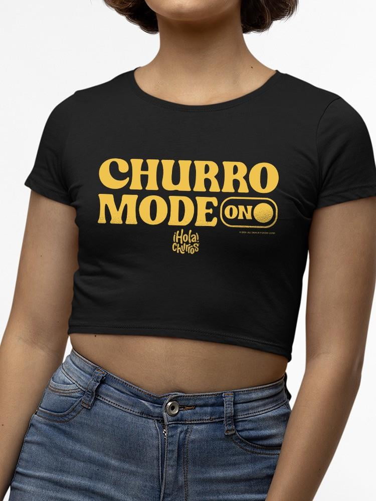 Churro Mode On Bold Retro Design Women's Crop Tee - Walmart.com