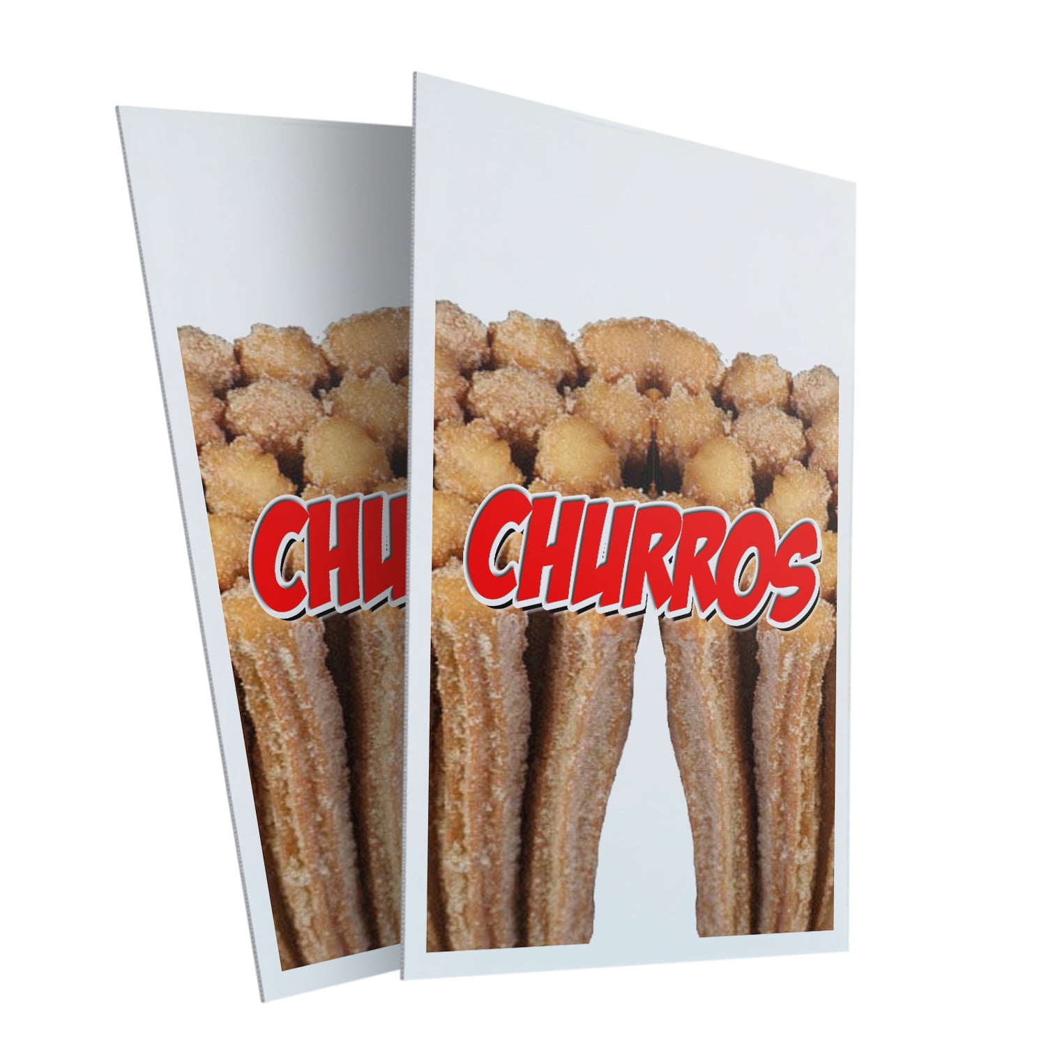 Churros (2-PACK) 24" x 36" Plastic Signs | Sign Insert 4mm Corrugated ...