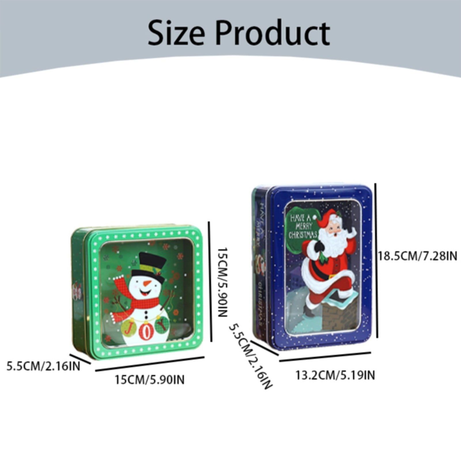 Chuyi Christmas Candy Box Snowflake Old Man (Rectangular)Christmas ...