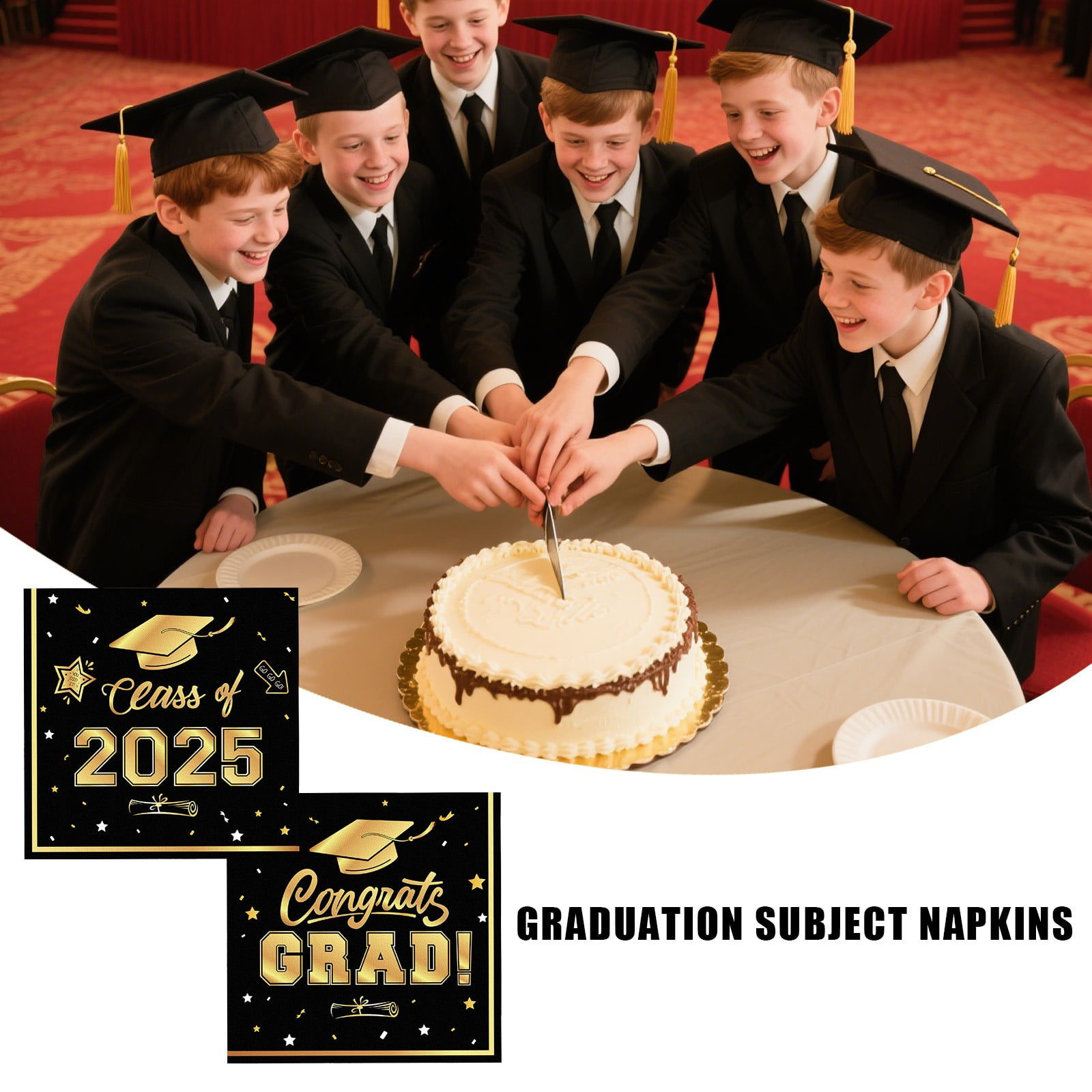 Chuyi Graduation Party Dinner Plates and Tissue Set Tissuesexquisite ...
