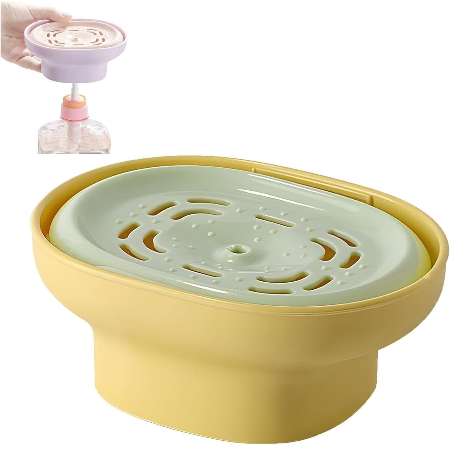 Chuyi the Kitchen Dishwashing Bottle Press Is Yellowish-Greenpresser ...