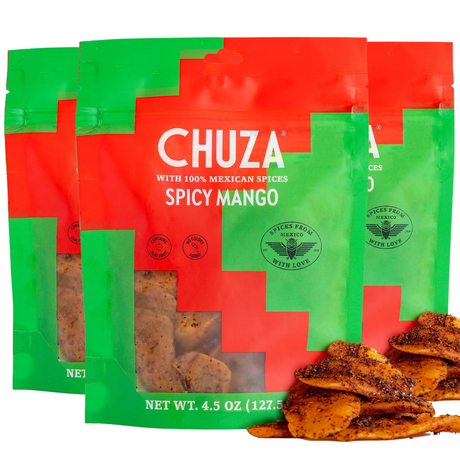 Chuza Spicy Dried Mango DMF15 Slices, Mexican Snacks Chili Mango Dried ...