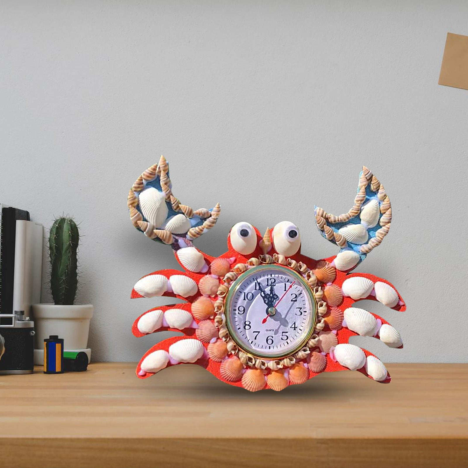 Chziua Desktop Ornament Natural Conch Clock Photo Frame Ornaments ...