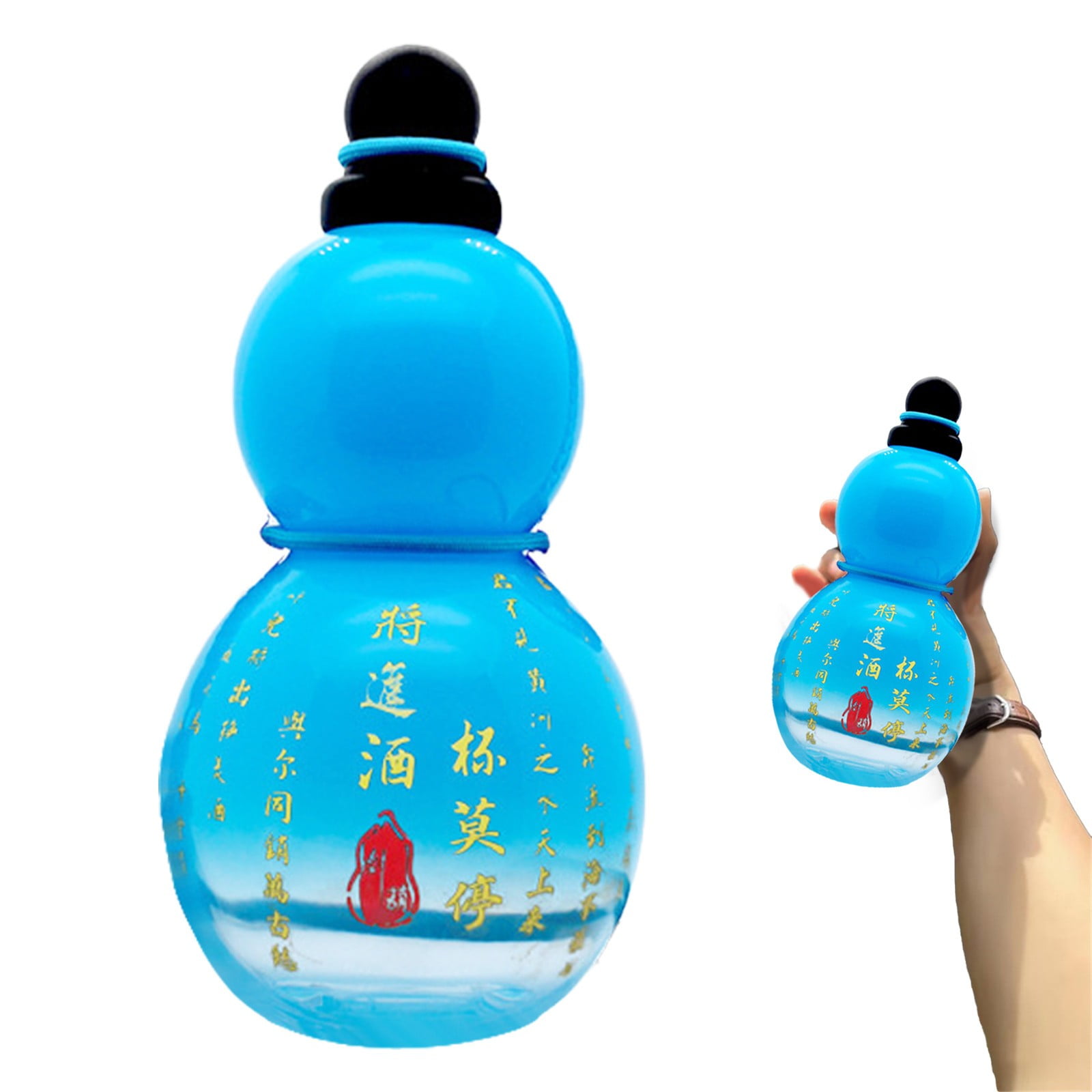 Chziua Glass Bottle Gourd Water Bottle 28oz Gourd Style Clear Tritan ...