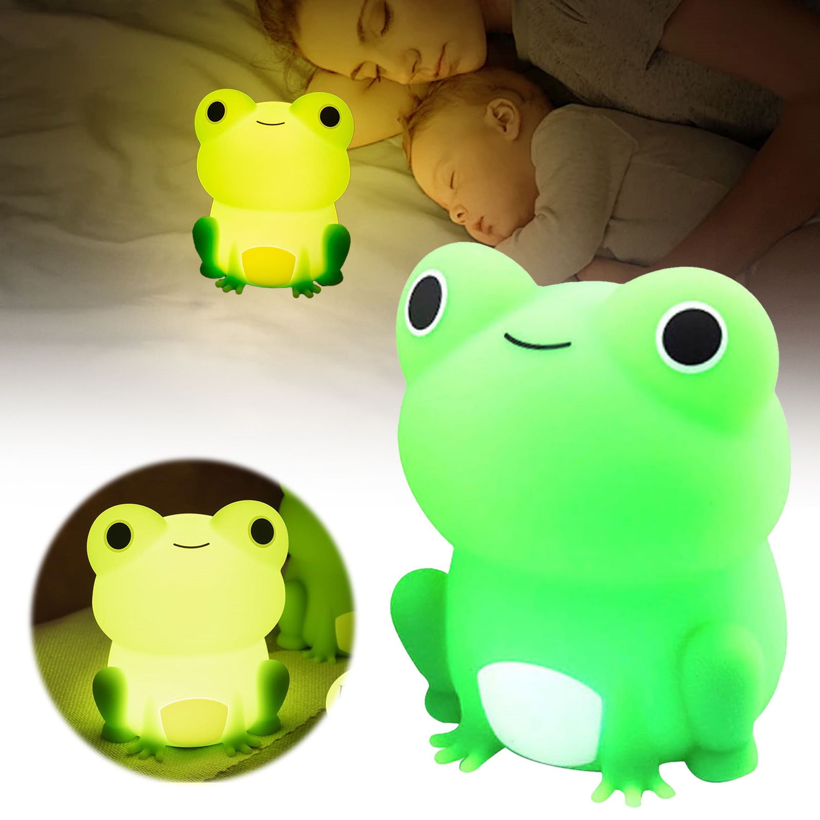 Chziua Night Lights Dimmable Frog Night Light for Kids Silicone Lamp ...