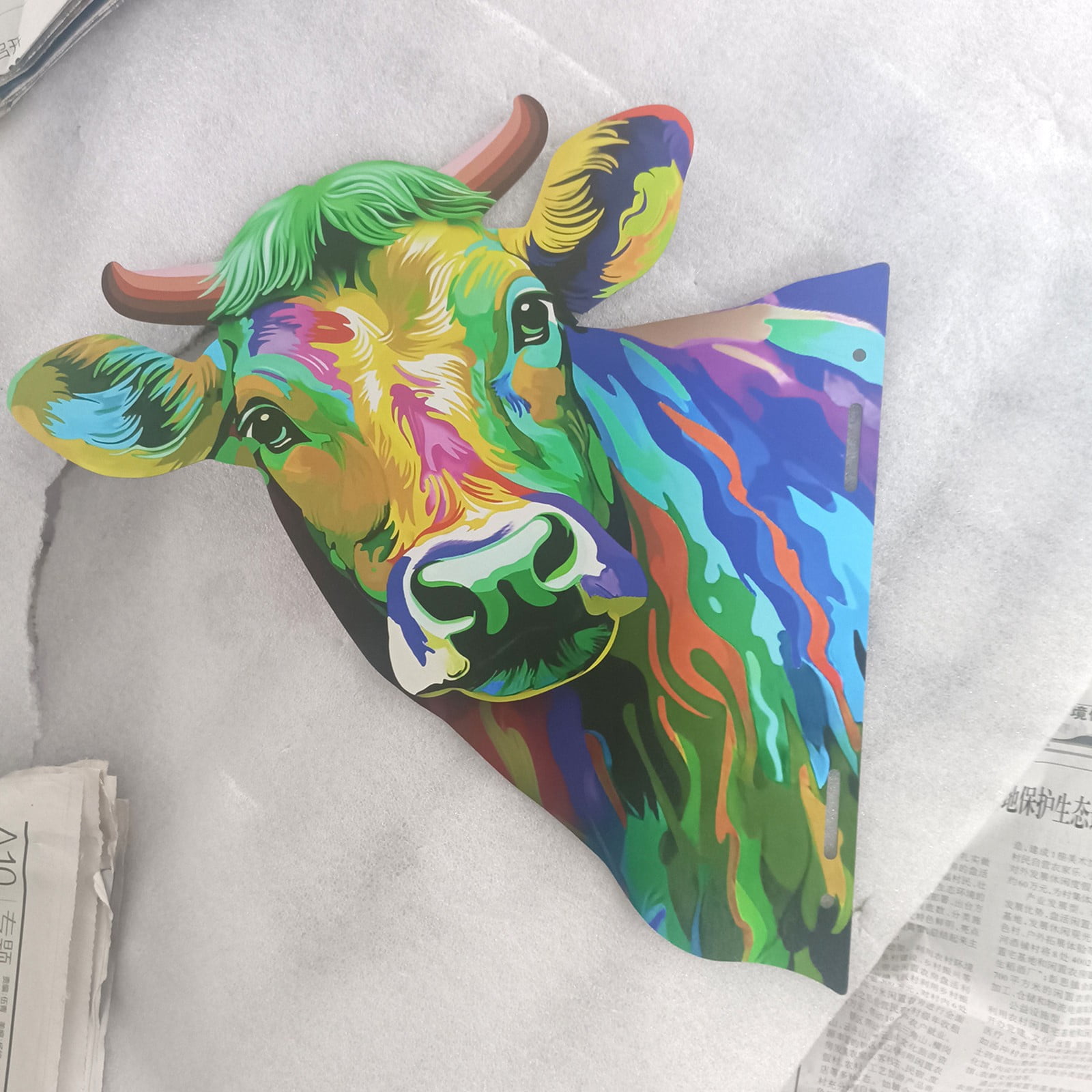 Chziua Sculptures Statues Peeping Cow Metal Art Farm Garden Decor 2024 ...