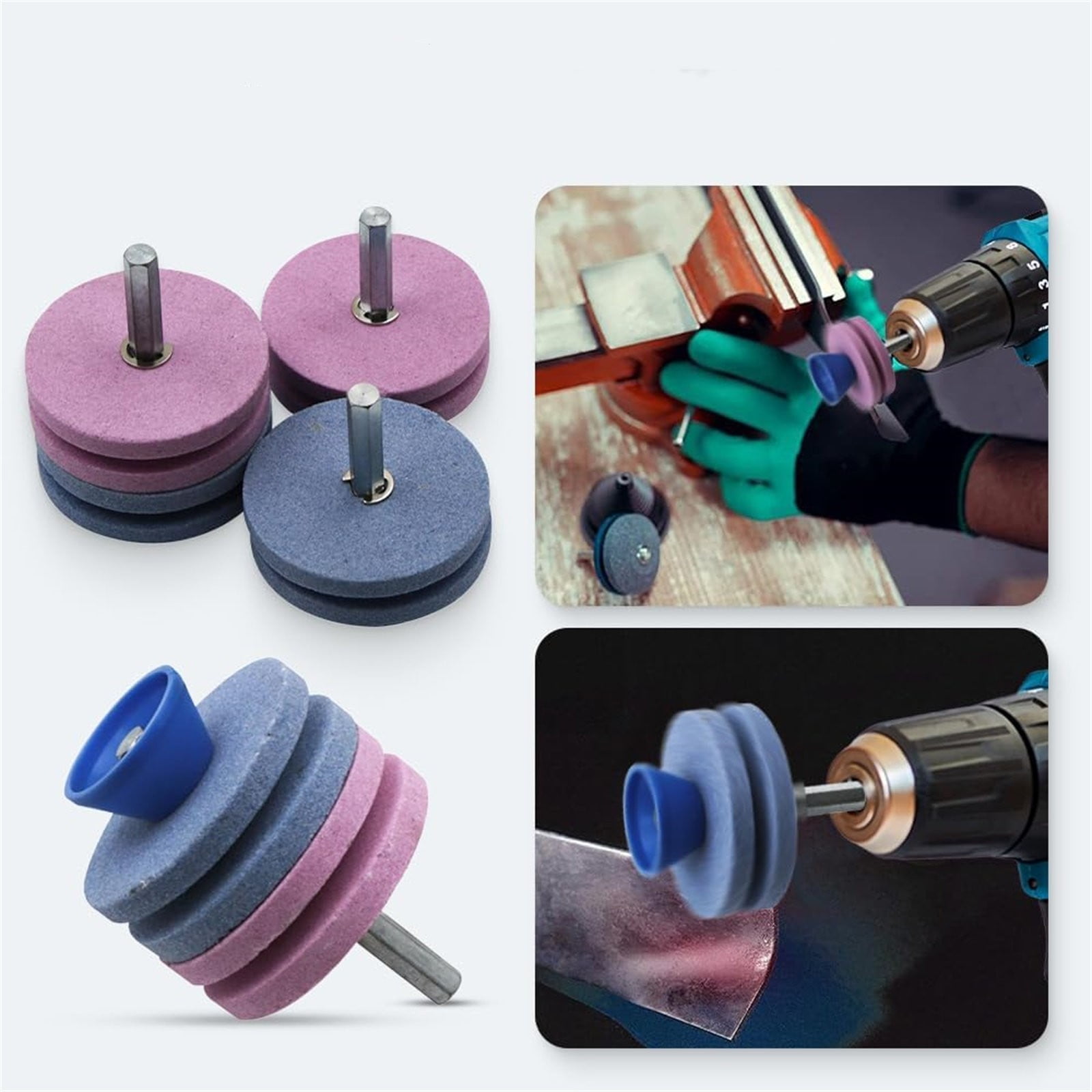 Chziua Trim Tool Lawnmower Dull Sharpener 2024 Upgrade Double Layer