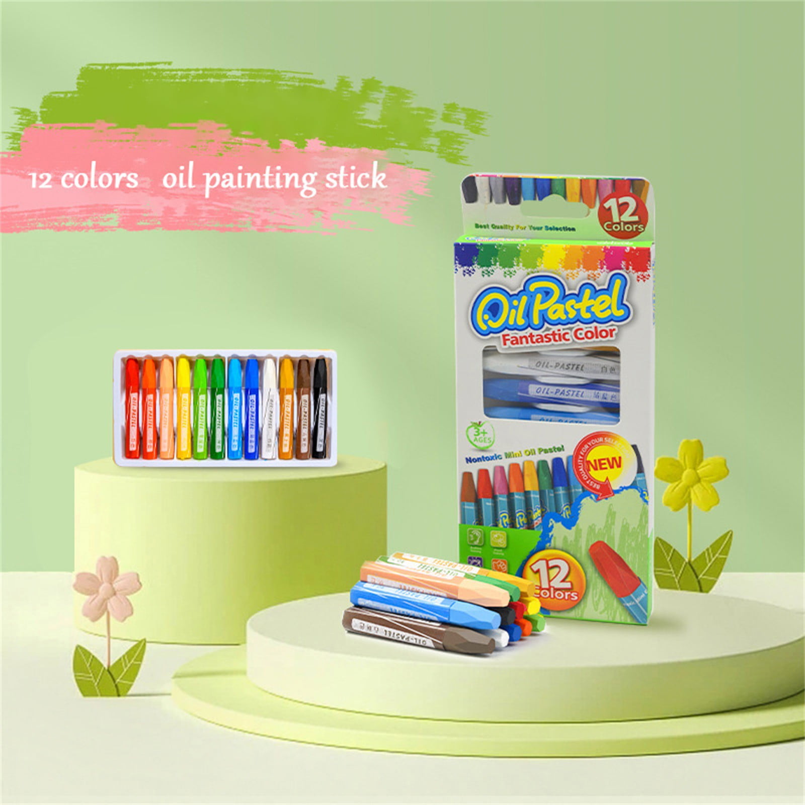 Chziua office Craft Stationery Oil Pastels 24 Assorted Colors Art ...
