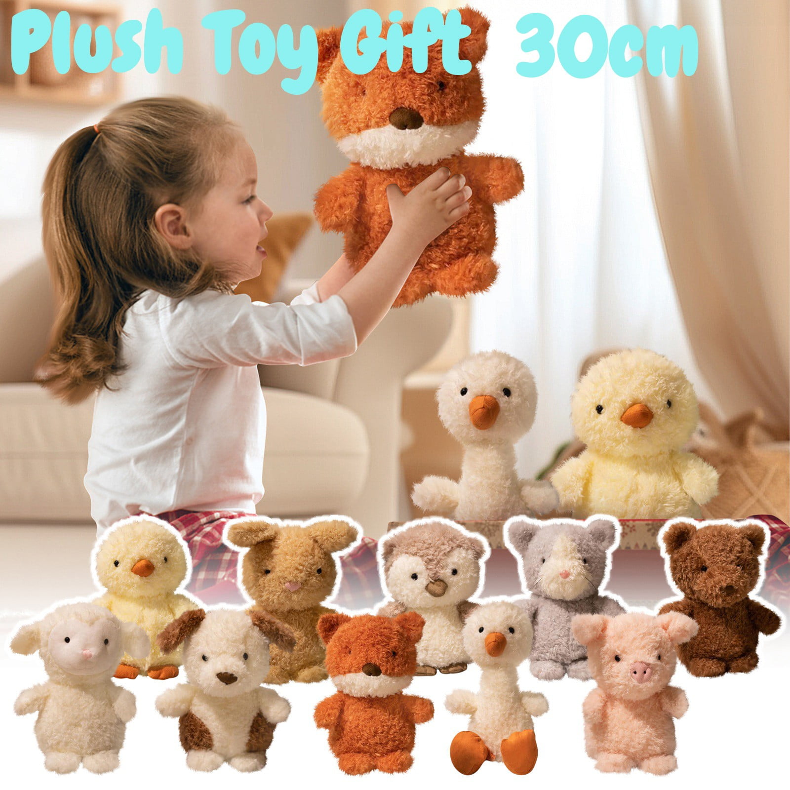 CiDai 11.8" Cute Baby Duck Stuffed Animal - Huggable Plush Toys - Soft ...