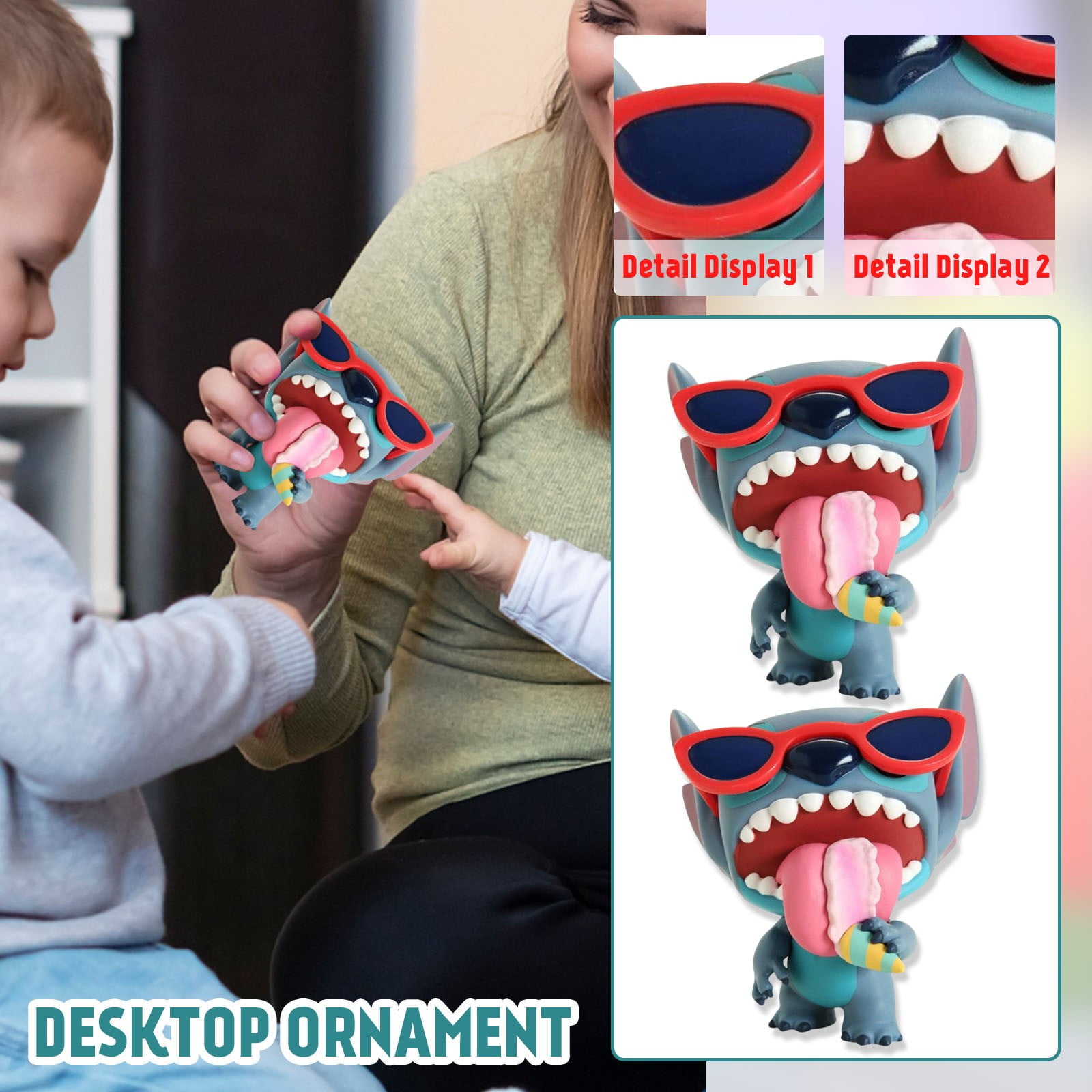 CiDai 3.14 Inch Stitch PVC Model Toys Fan Collectible Figure, Lilo ...