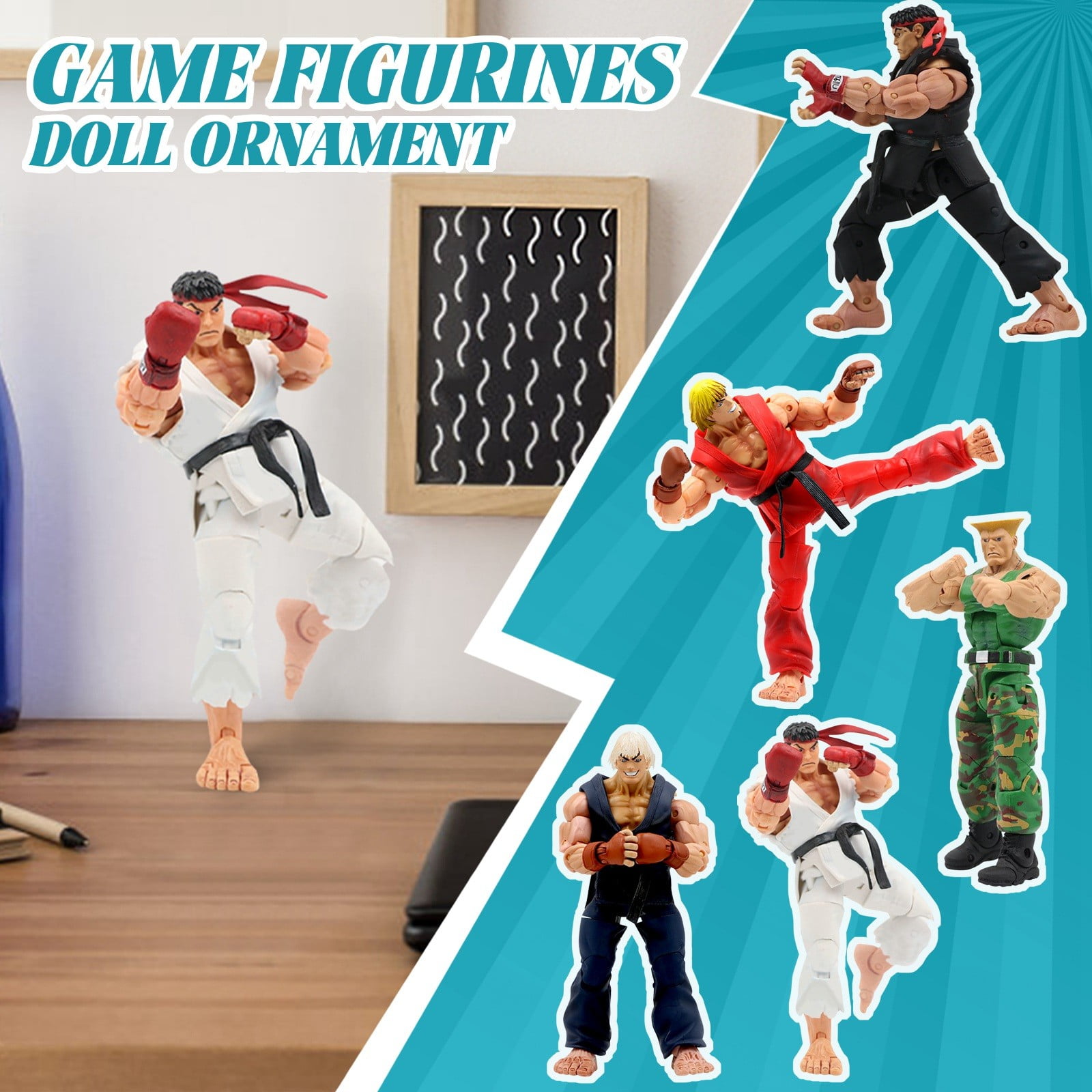 CiDai 6.6 Inch Street Fighter Action Figures Toys - Guile Character PVC ...