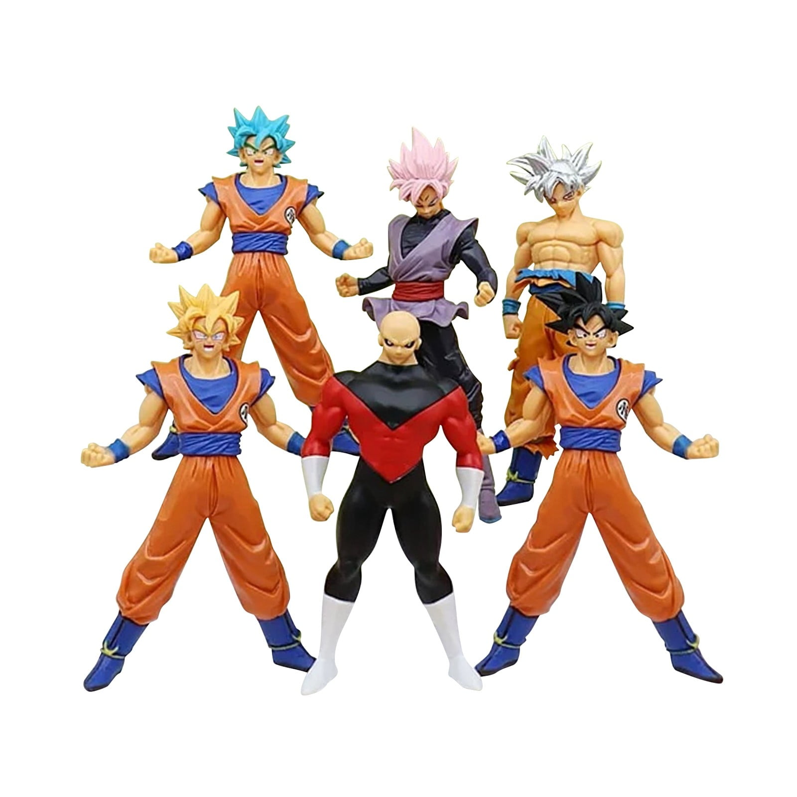 CiDai 6Pcs Dragon Ball Super - Super Saiyan Son Goku, Jiren, Goku Black ...