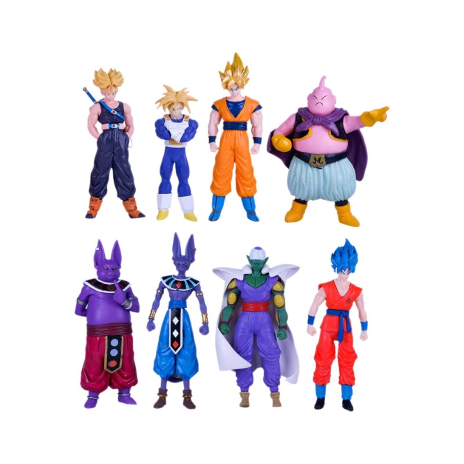 CiDai 8Pcs Dragon Ball DAIMA - Son Goku, Trunks, Majin Buu, Beerus PVC ...