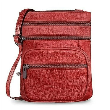 KL928 Multi Zipper Pockets Messenger Bag Large Crossbody Shoulder Bag ...