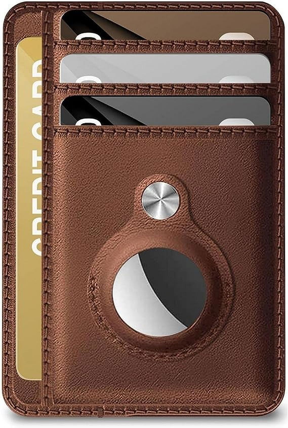 Ciana Men's Minimalist Wallet with Built-in AirTag Case Holder ...