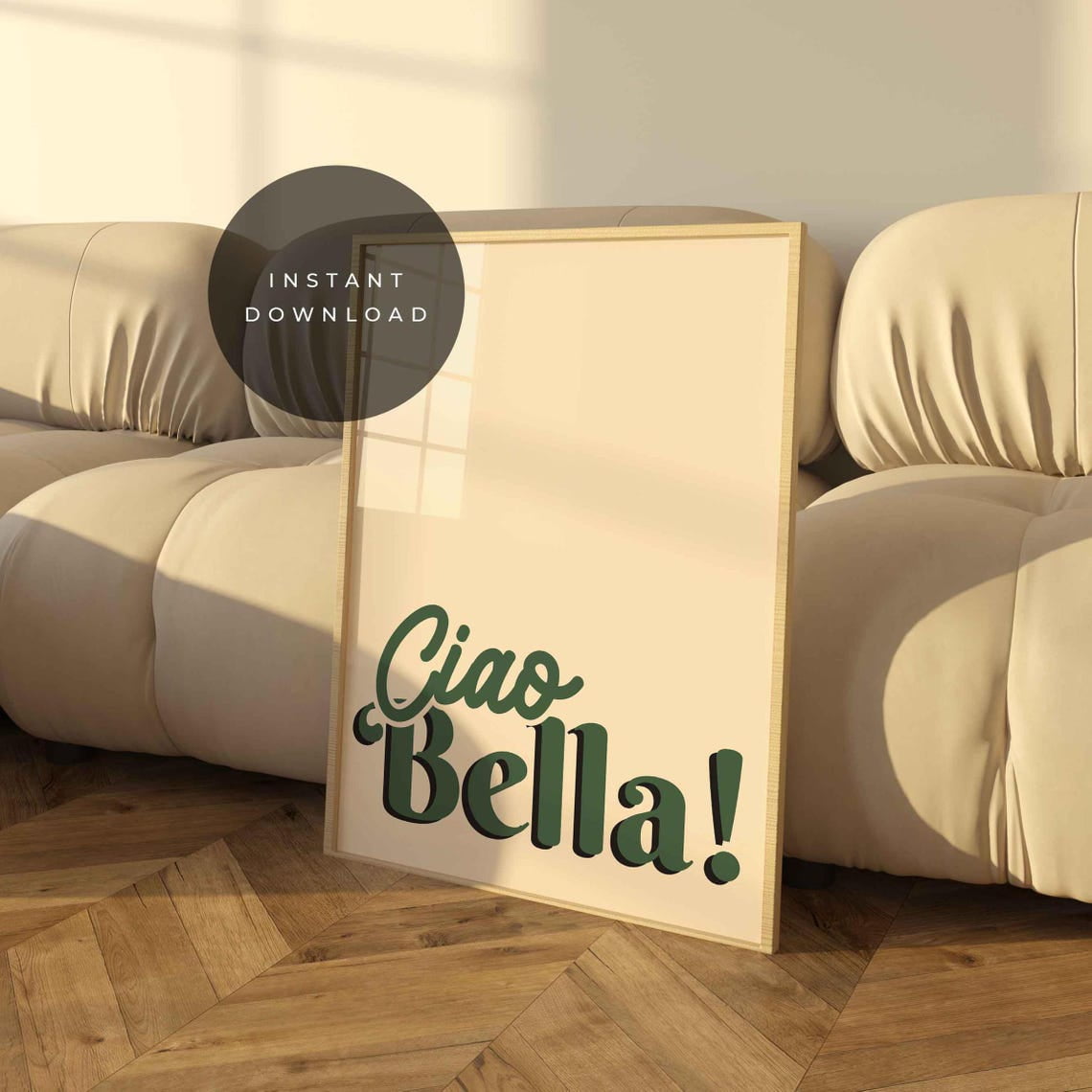 Ciao Bella Sage Green Preppy Poster Unframed Paper Print - Walmart.com
