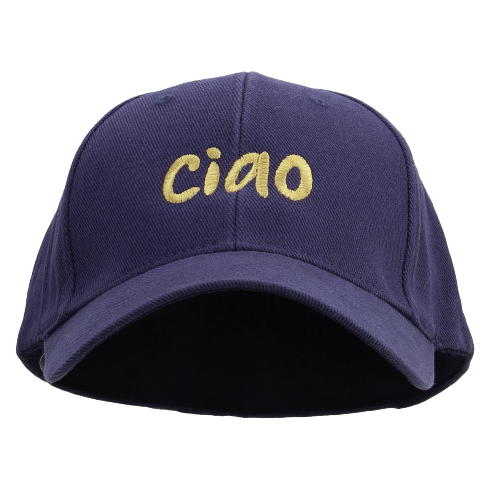 Ciao Embroidered Low Profile Washed Flex Cap - Navy OSFM - Walmart.com