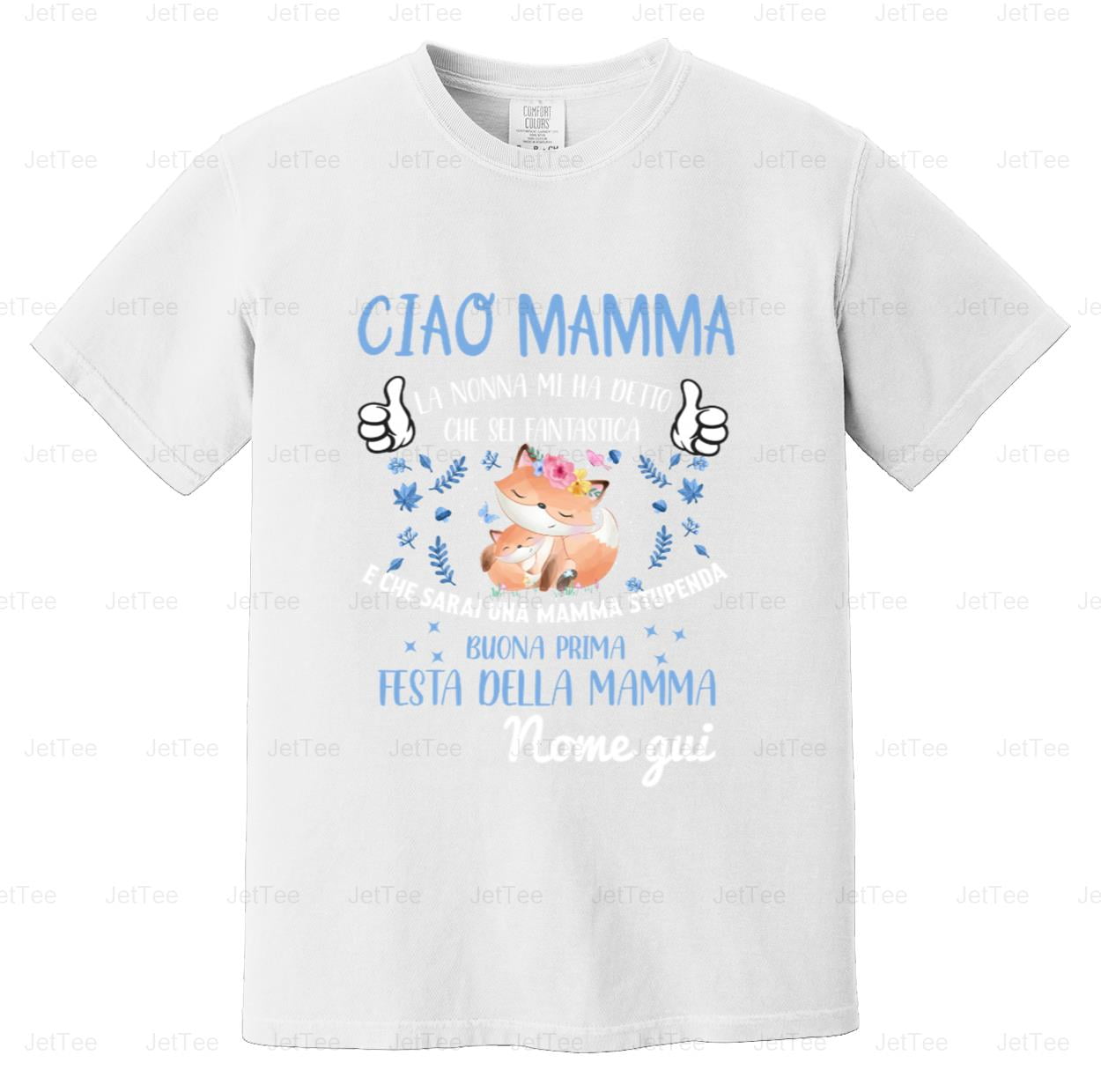 Ciao Mamma Nonna Fantastica Italian Mother's Day Funny Quote Gift Comfort Color T-Shirt Unisex ...
