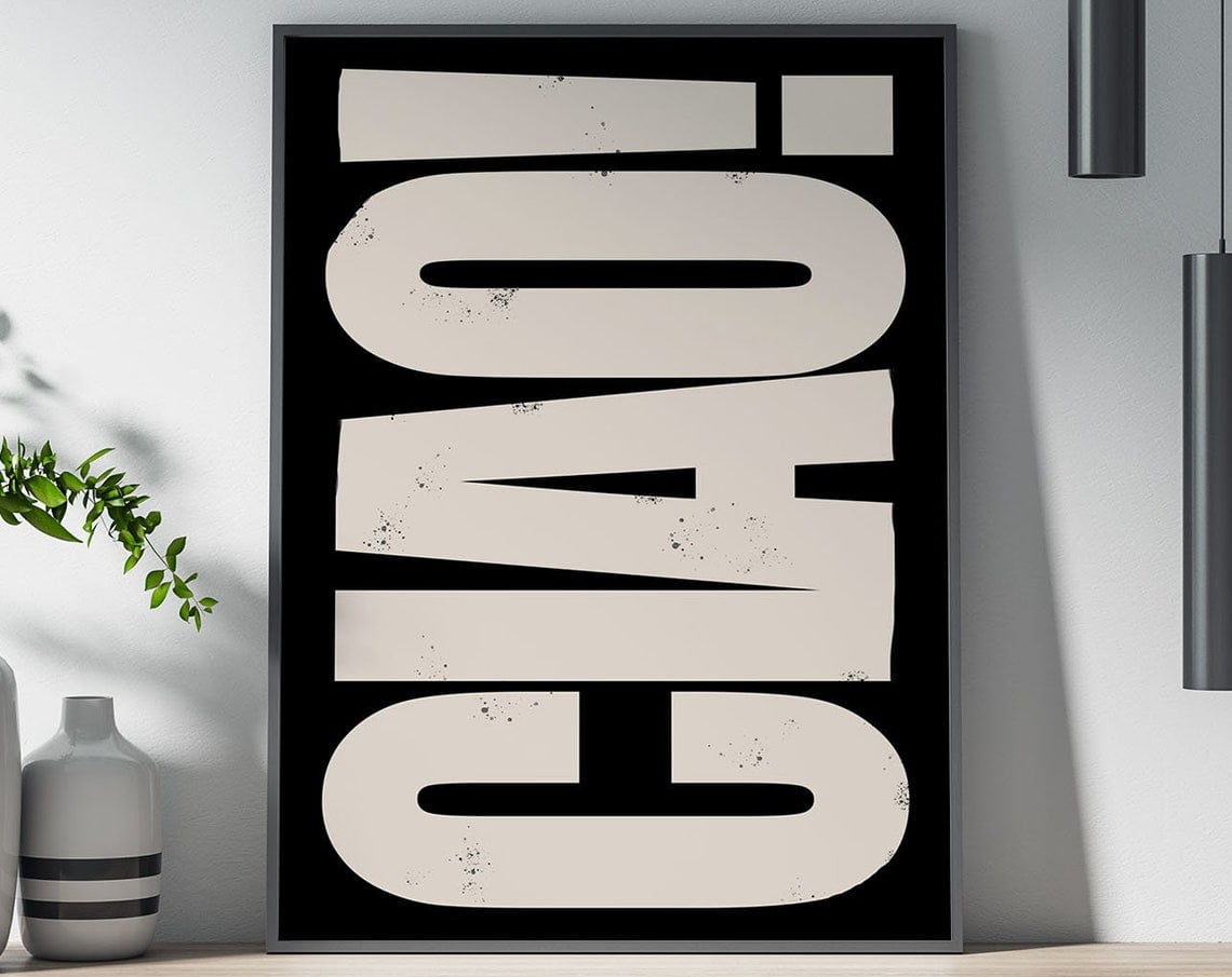 Ciao Poster, Poster Print, Wall Decor, Ciao, Italian Greetings, Travel ...
