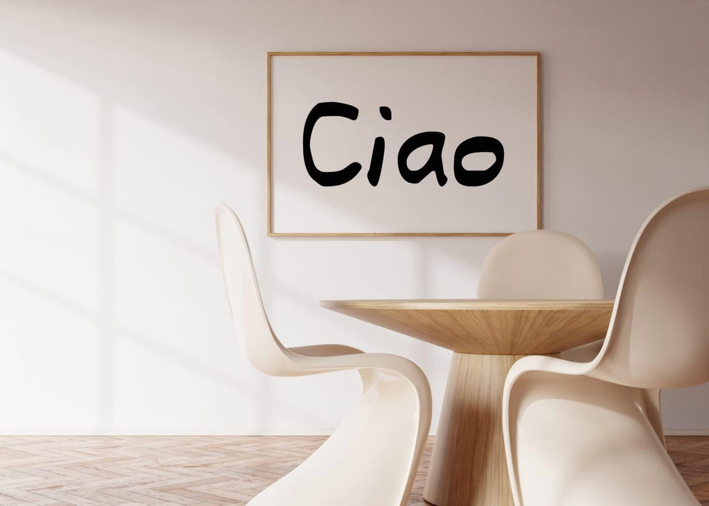 Ciao Print Italian Quote Print Minimalist Coastal Typography Wall Art ...
