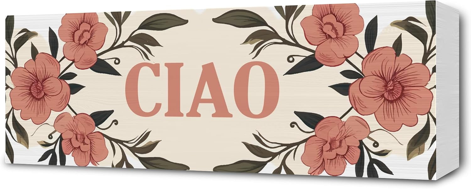 Ciao Sign Italian Hello Welcome Sign Desk Decor Wooden Box Sign ...