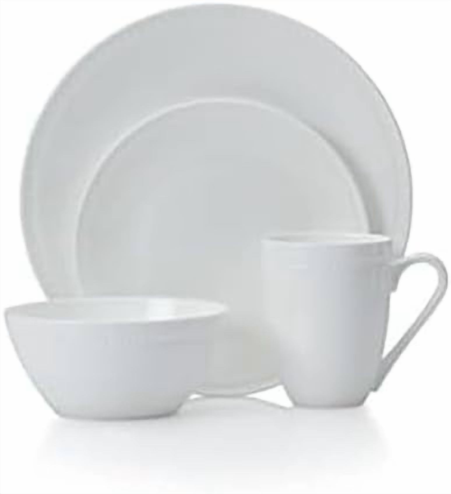 Ciara 16 Piece Bone China Dinnerware Set, Service for 4, Lightweight ...