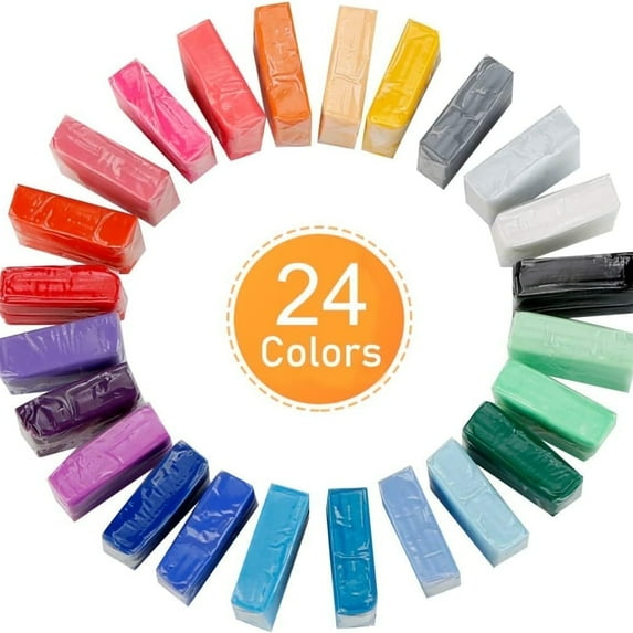 CiaraQ 24 Colors Polymer Clay Kit, with Sculpting Tools and Assorted ...