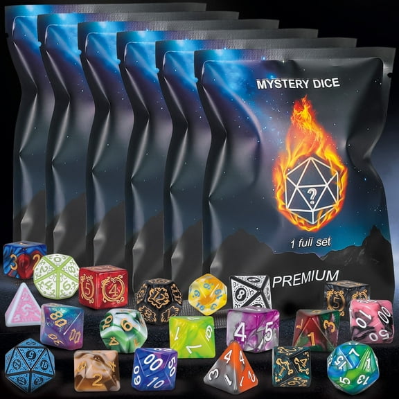 7合1 Rotating Metal Dice - Gradient Color With Gift Box, Multi - Sided ...