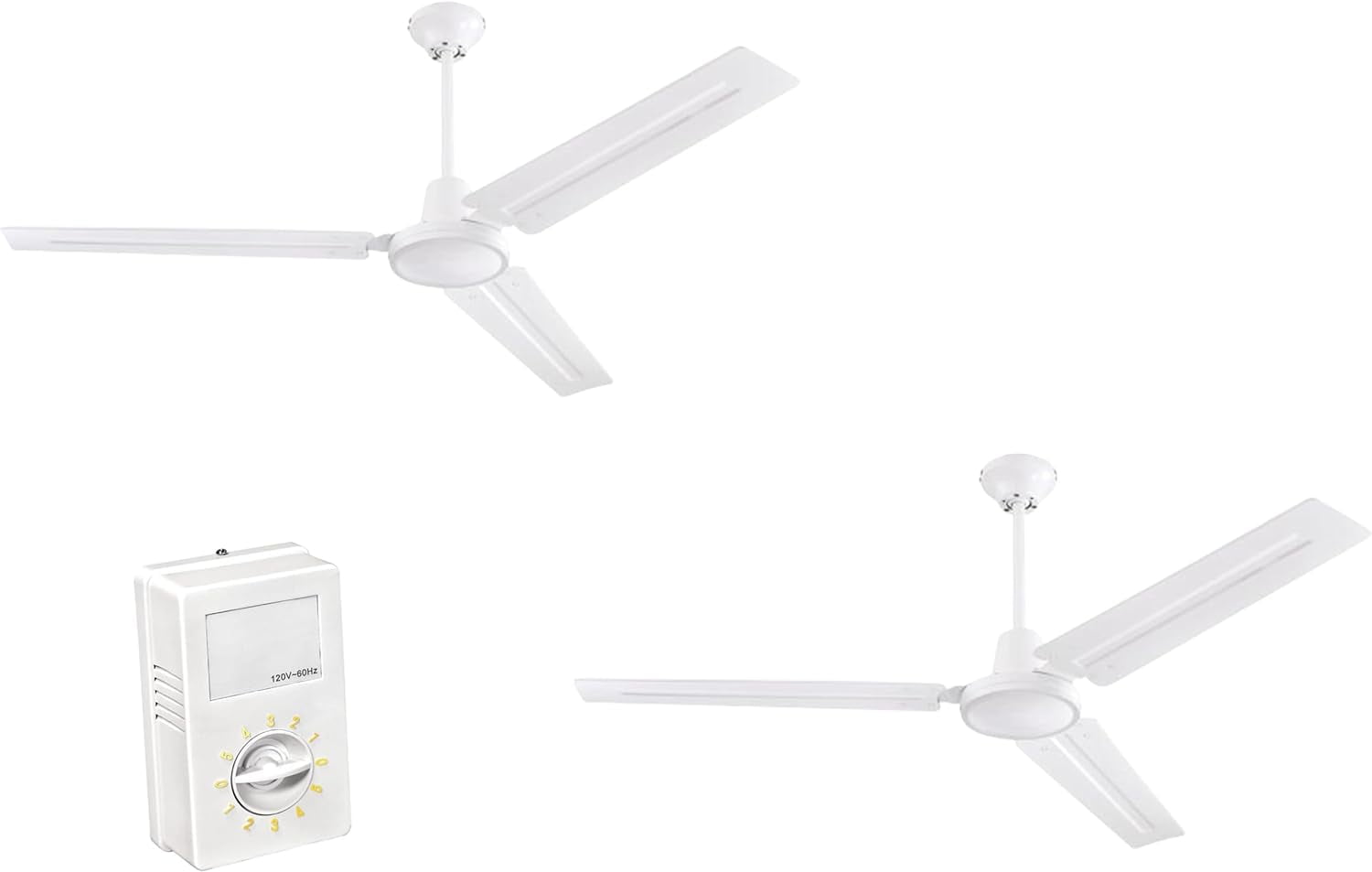 Ciata 2 Pack Garage Ceiling Fan, Shop Ceiling Fan, Commercial Ceiling ...