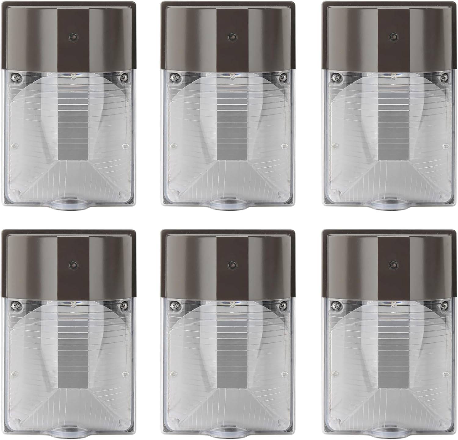 Ciata 6 Pcs LED Outdoor Wall Mount Luminaire, 17 Watt, 4000K, Hardwired ...