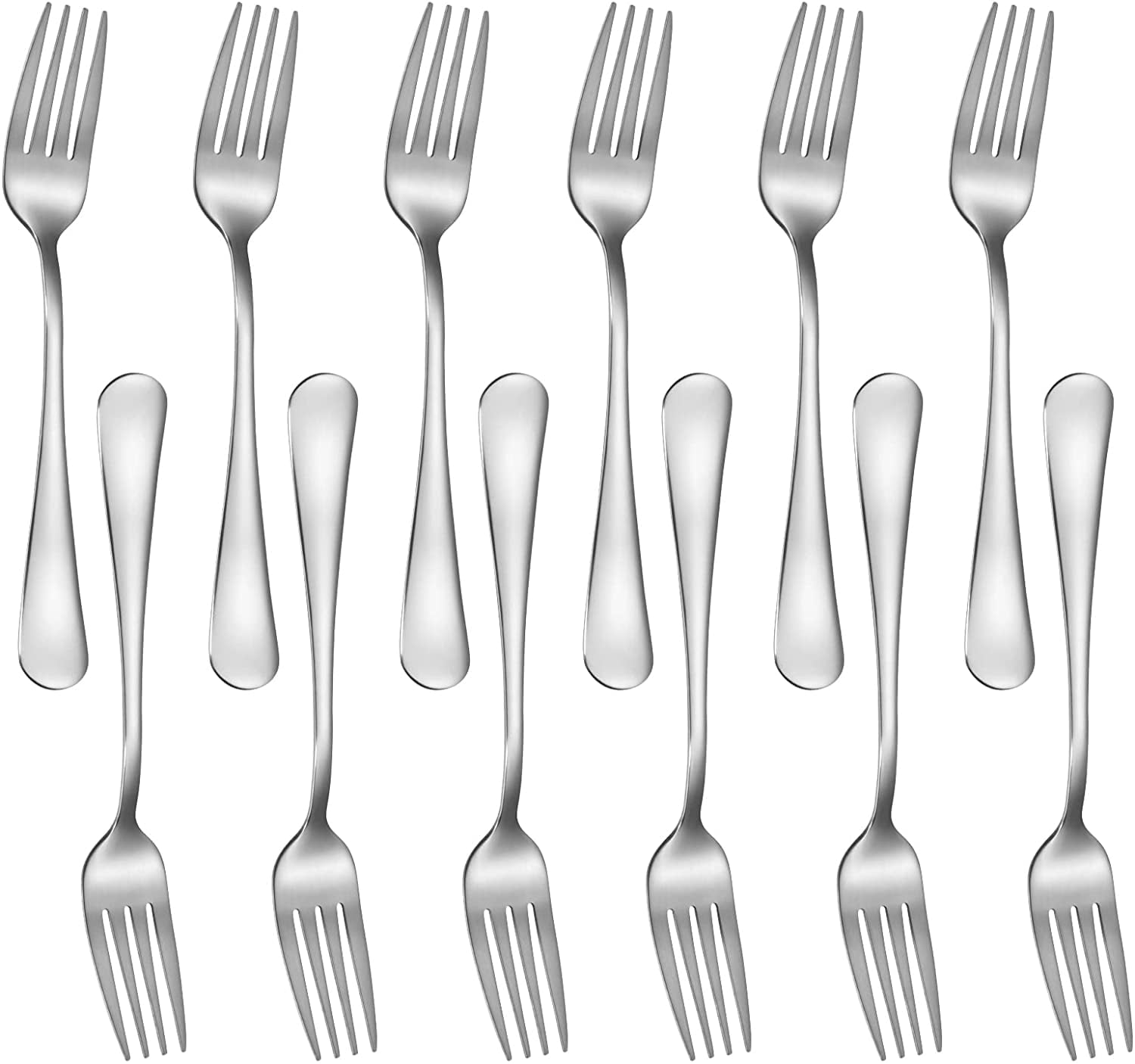 "Cibeat 12 Pcs 6.7"" Stainless Steel Dinner Forks, Mirror Finish ...