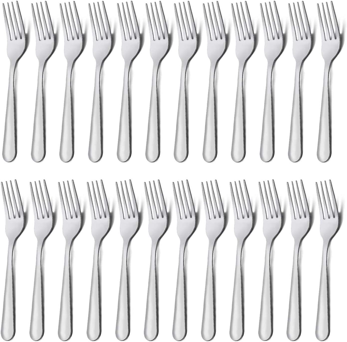 Cibeat 24pcs Dinner Forks Set, Mirror Polished Stainless Steel Flatware ...