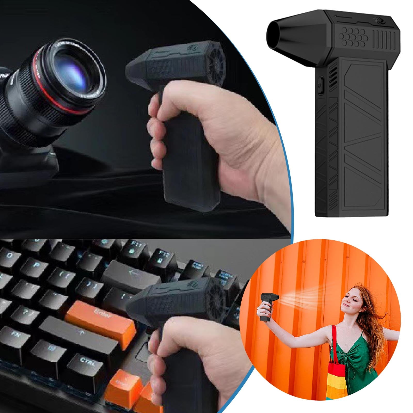 Cibee Small Wall Mount Fan 12 Dry Mini Blower 130 000 Rotation Per ...