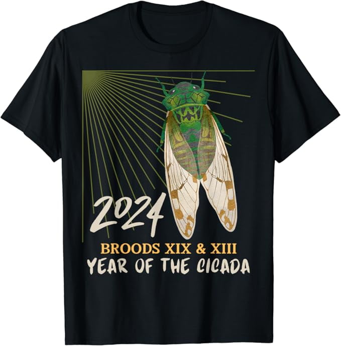 Cicada Broods XIX & XIII Funny Insect Bug Summer 2024 T-Shirt - Walmart.com