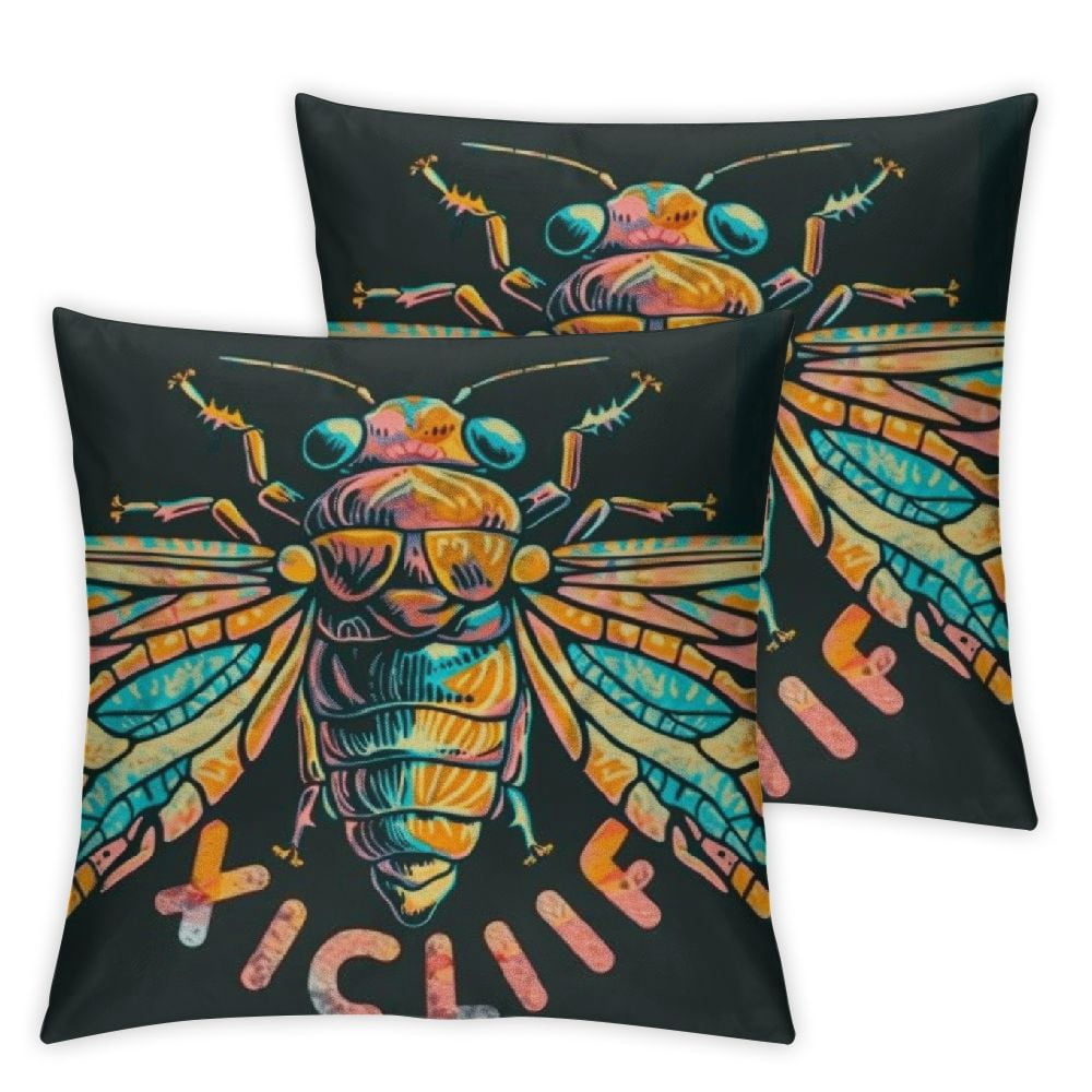 Cicada Fest - Festival Cicada Artwork Design Throw Pillowcase - Walmart.com
