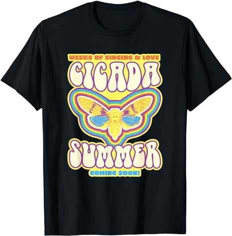 Cicada Summer Retro Vintage Art Meme T-Shirt - Walmart.com