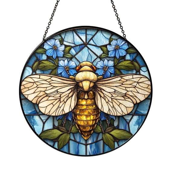 Cicada Window Suncatcher with Stained Glass Look, Home Nature Window ...