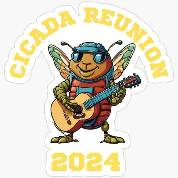 Cicadas Tour Reunion 2024 Cicada Sing Sticker Phone Decal Water Bottle ...