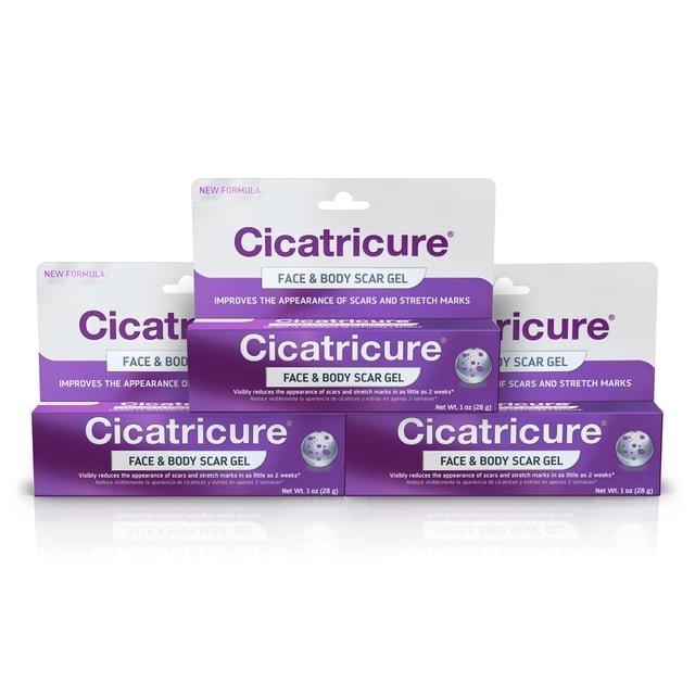 Cicatricure Scar Reducing Cream, Face & Body Scar Gel, 1 oz (30g), Pack ...